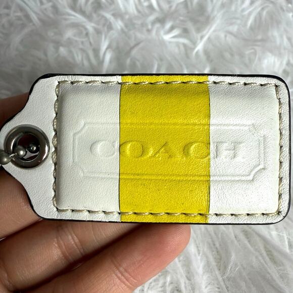 Coach | Bags | Coach White Yellow Colorblock Replacement Hang Tag Bag ...